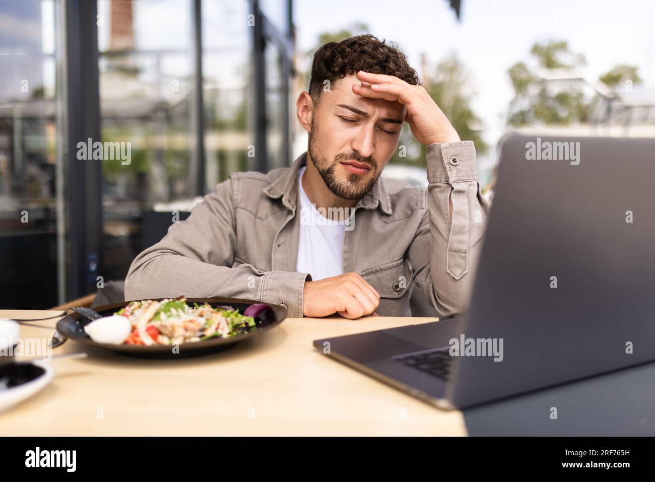 Guy sad in front of his computer hi-res stock photography and images ...