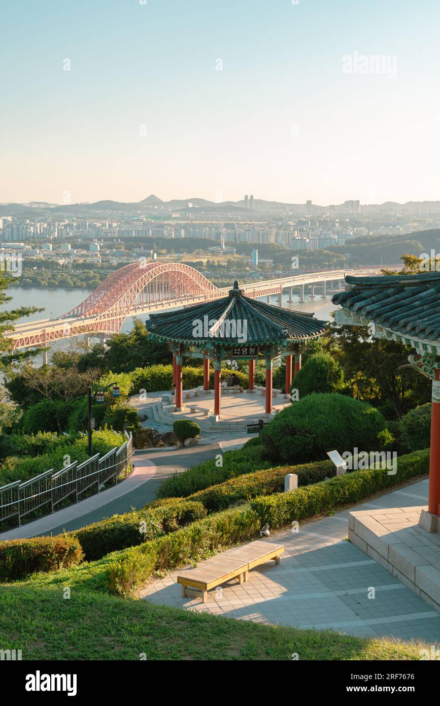 Haengjusanseong Fortress and Seoul city and Han river view in Goyang ...