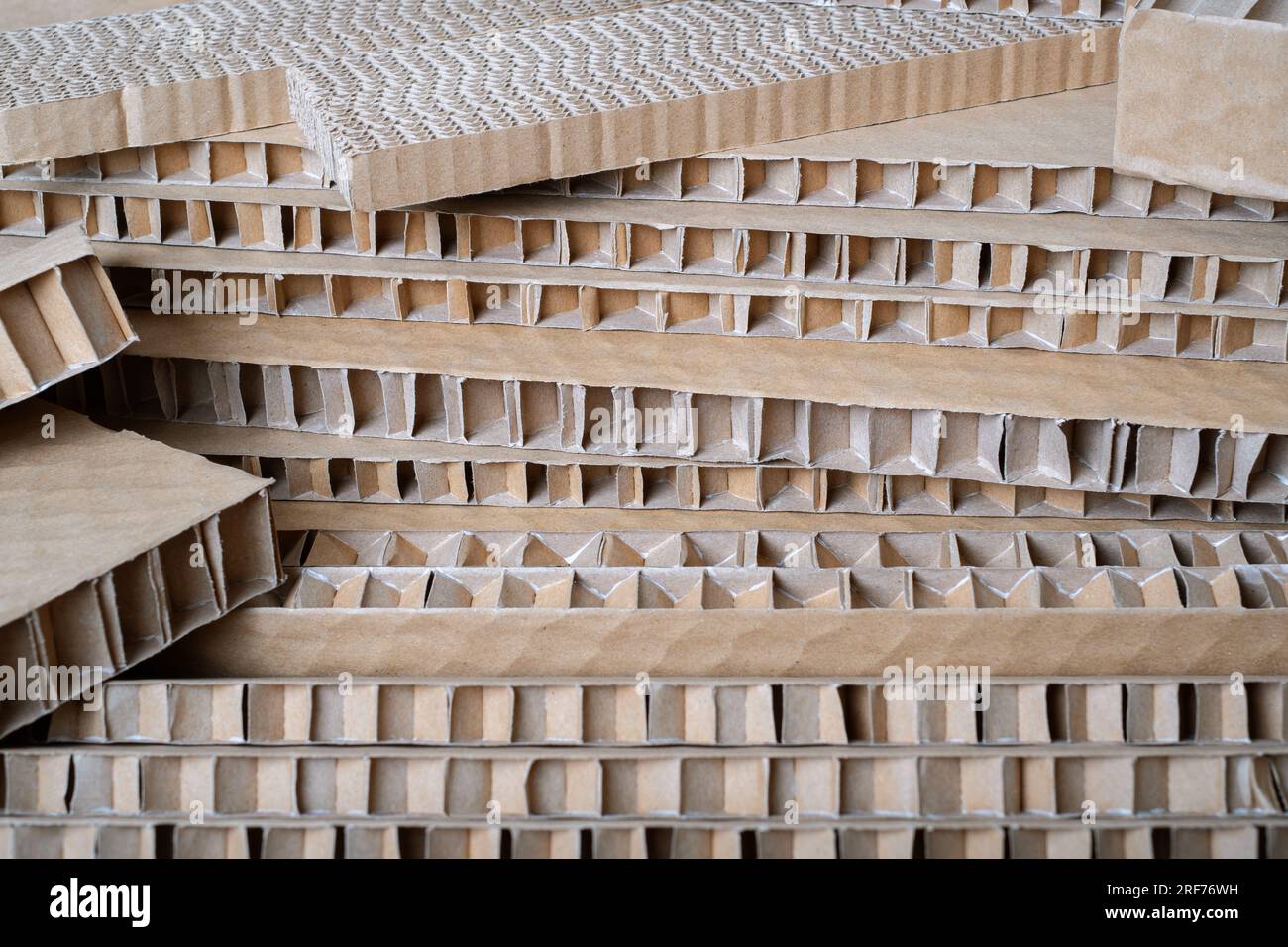 Corrugated Cardboard packing material. Texture of corrugated paper ...