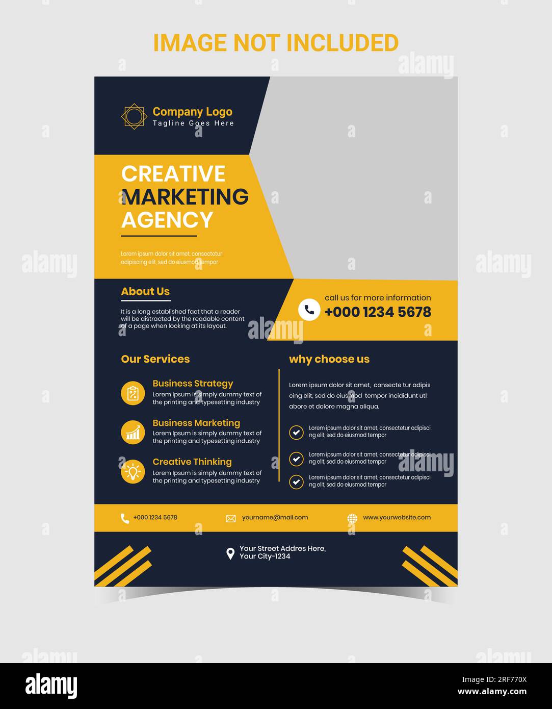 corporate marketing agency business flyer design template Stock Vector ...
