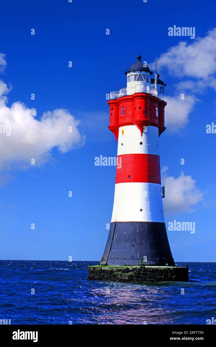 Der Leuchtturm Roter Sand in der Wesermündung Stock Photo - Alamy