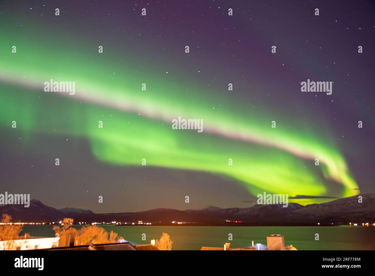 Nordlicht bei Tromsö, Nordlichter, (Aurora Borealis), Polarlicht, Polarlichter Stock Photo - Alamy