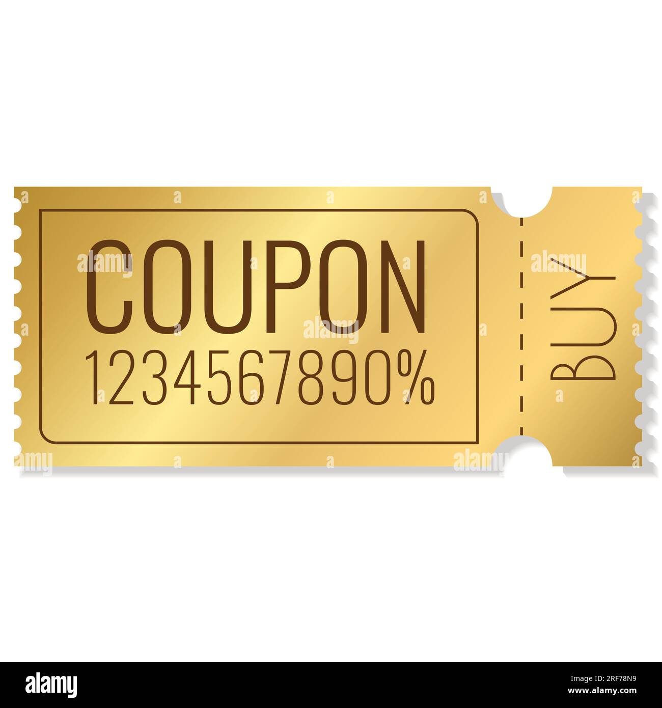 Blank gold ticket Cut Out Stock Images & Pictures - Alamy