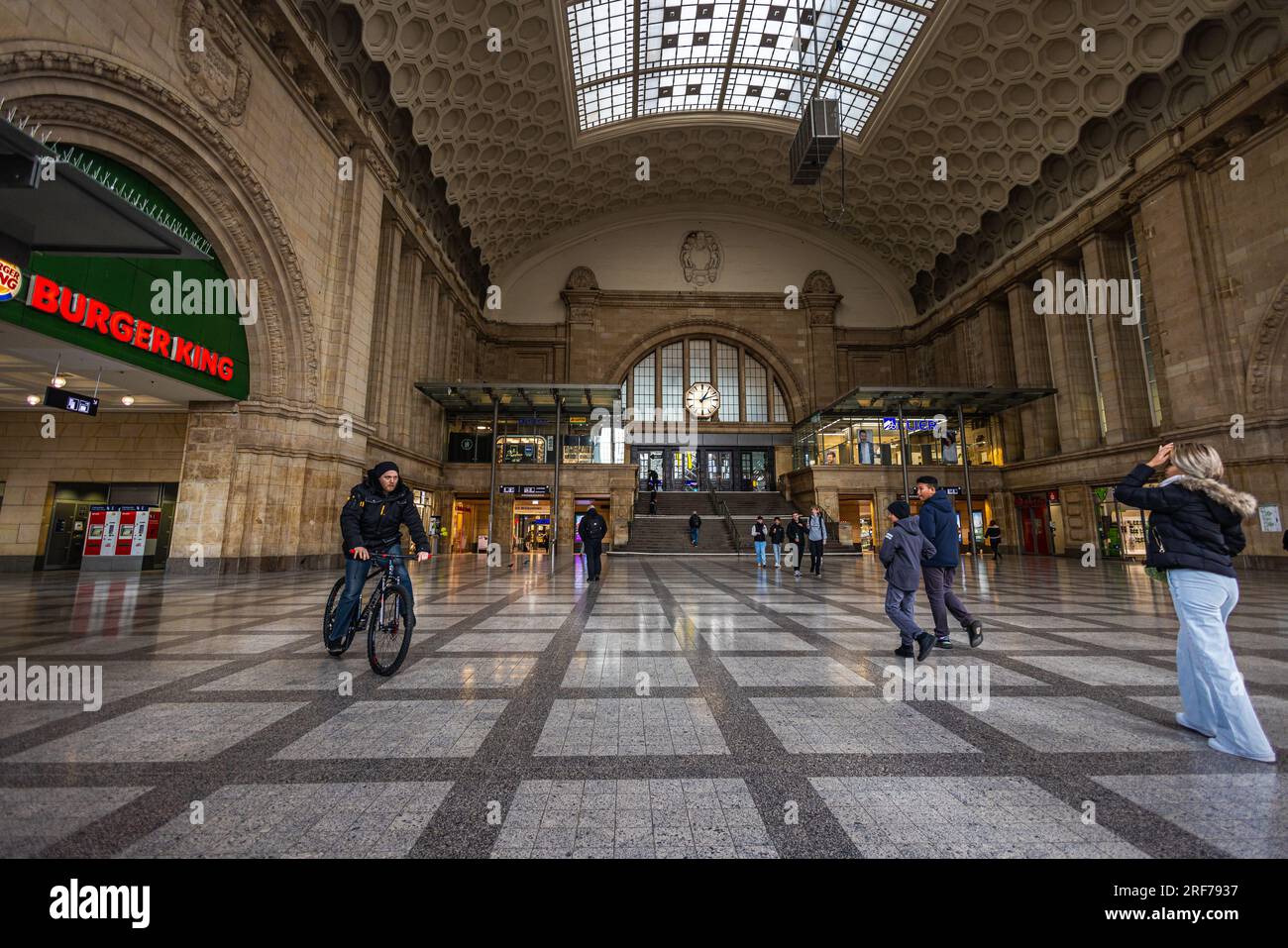Leipzig, Germany - February 20, 2023: Leipzig main railway station ...