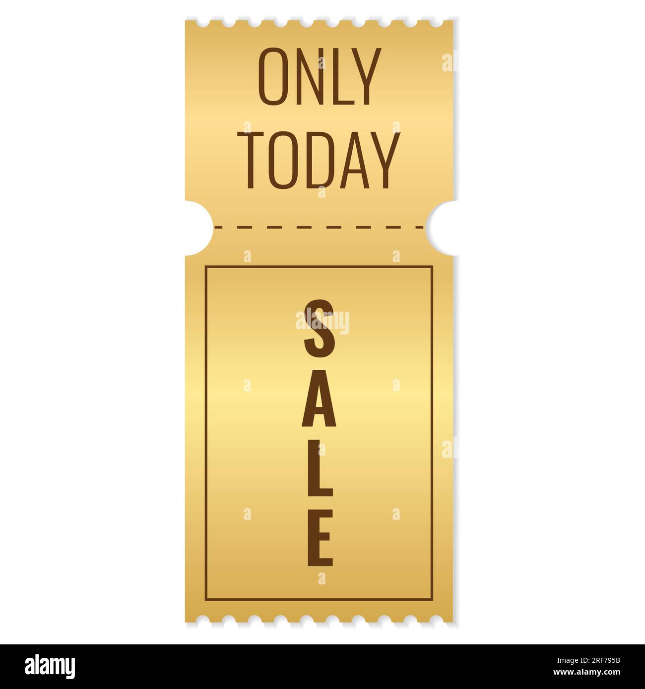 blank golden coupon or ticket. Golden sticker Stock Vector Image & Art ...
