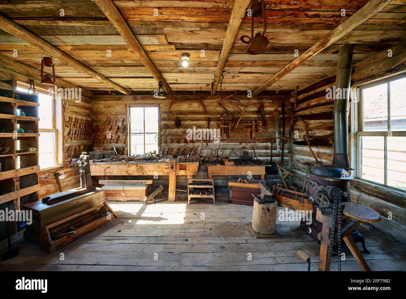 Taggart Carpenter Shop, interior shot Old Trail Town, Cody, Wyoming ...