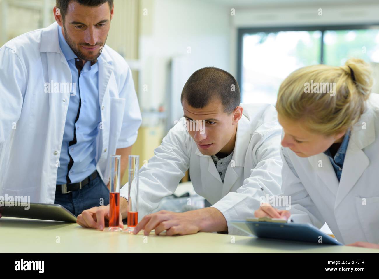 young people and life science researchers Stock Photo - Alamy