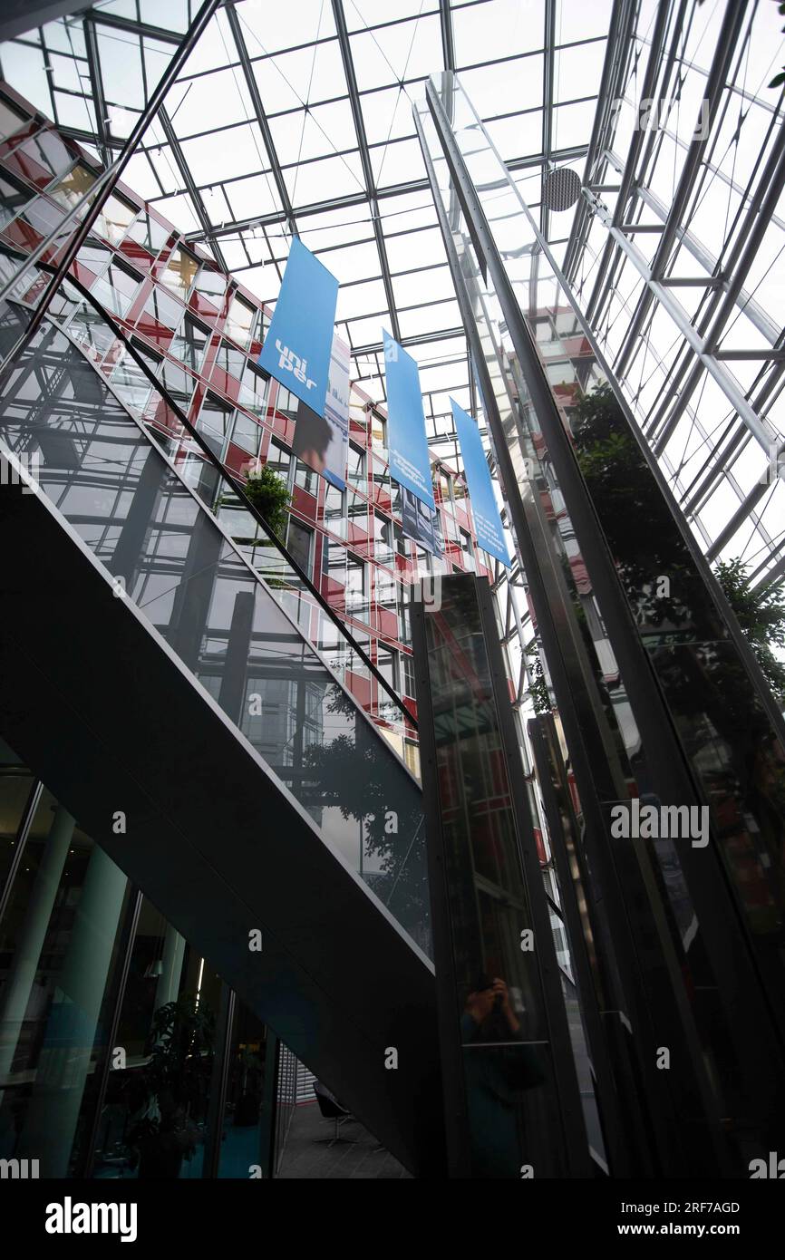 Entrance area of the Uniper corporate headquarters, feature, marginal ...