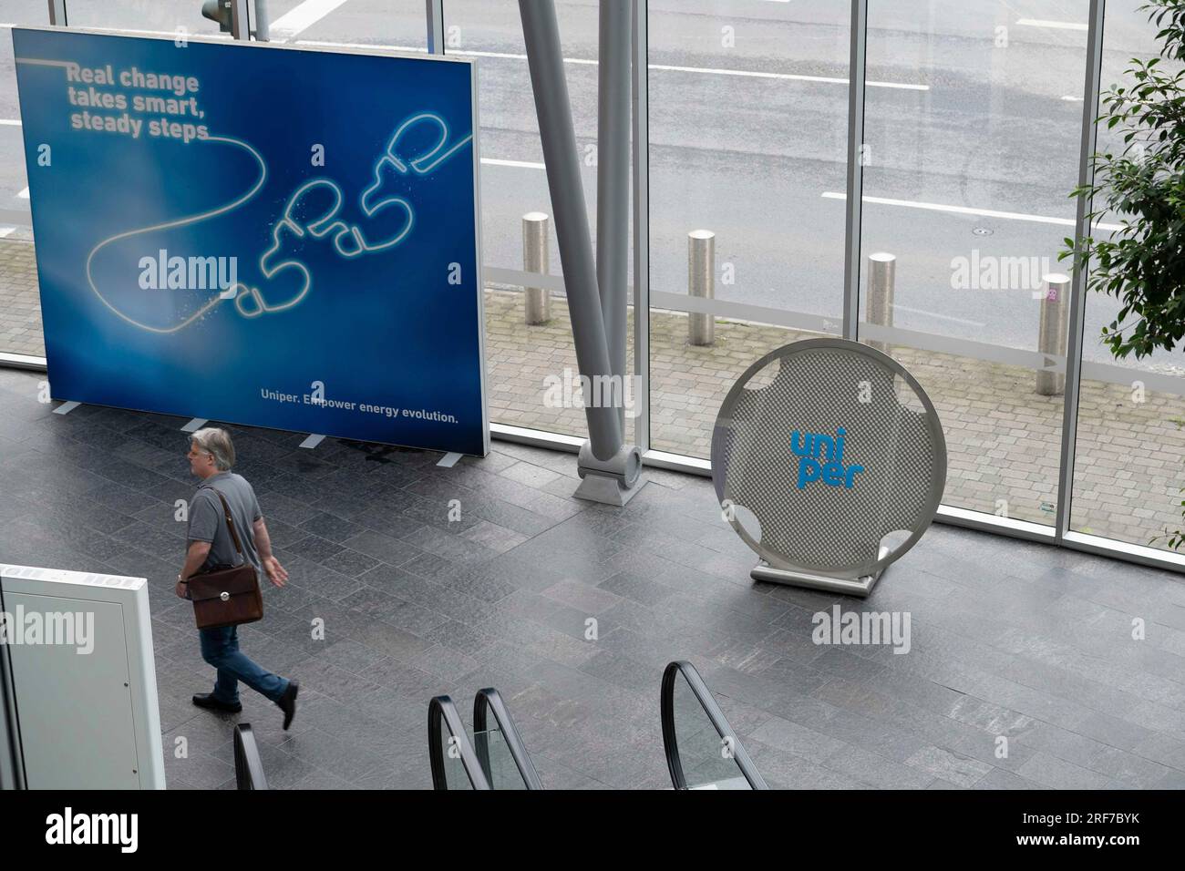 Entrance area of the Uniper corporate headquarters, feature, marginal ...