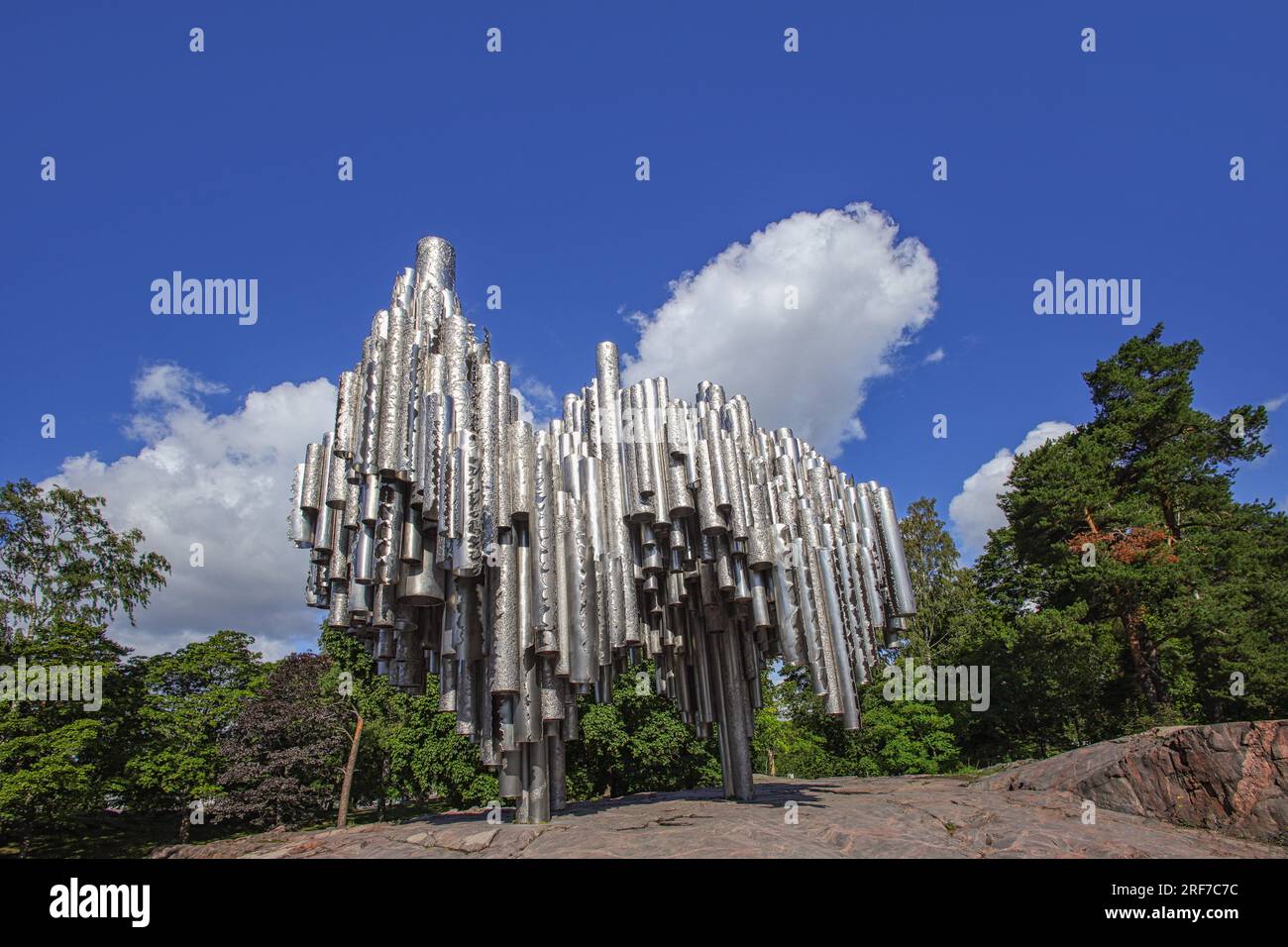 Famous Sibelius Monument in Sibelius Park in Helsinki - Finland, July ...