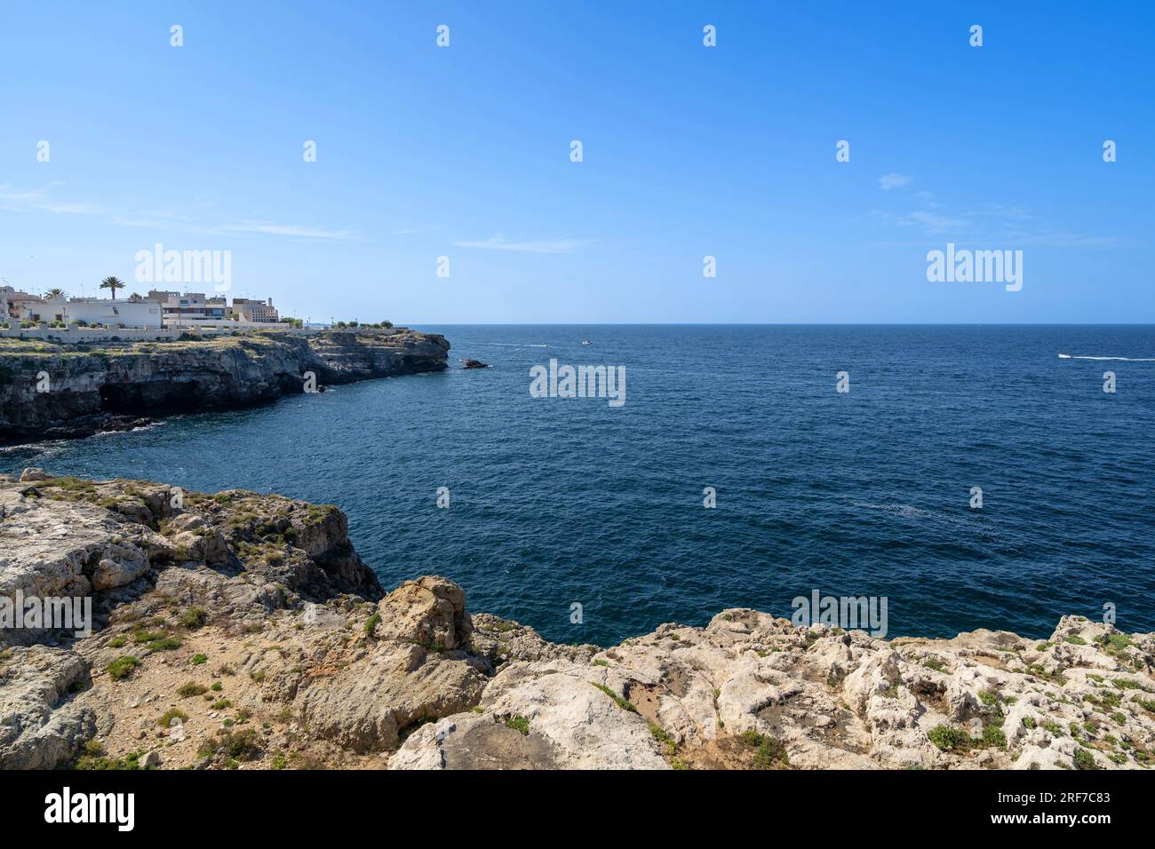 View from the Largo Ardito Panoramic Point, Polignano a Mare, Apulia ...