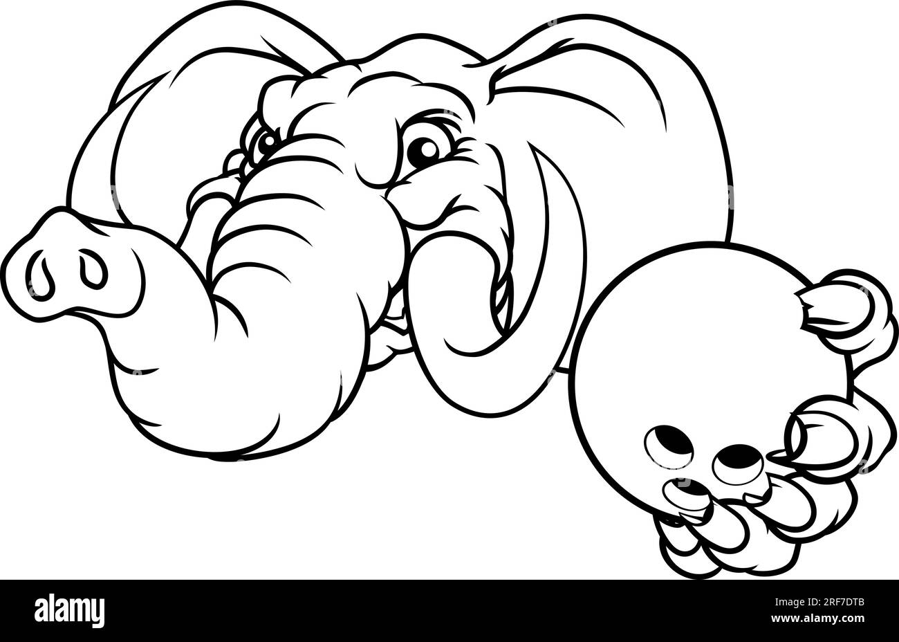 Elephant Bowling Ball Sports Animal Mascot Stock Vector Image & Art - Alamy