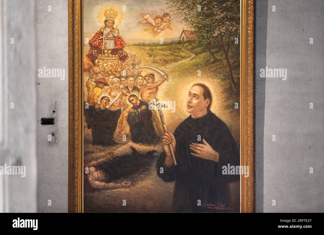 Painting of Japanese Augustinian martyr Thomas Kintsuba Jihyoe ...