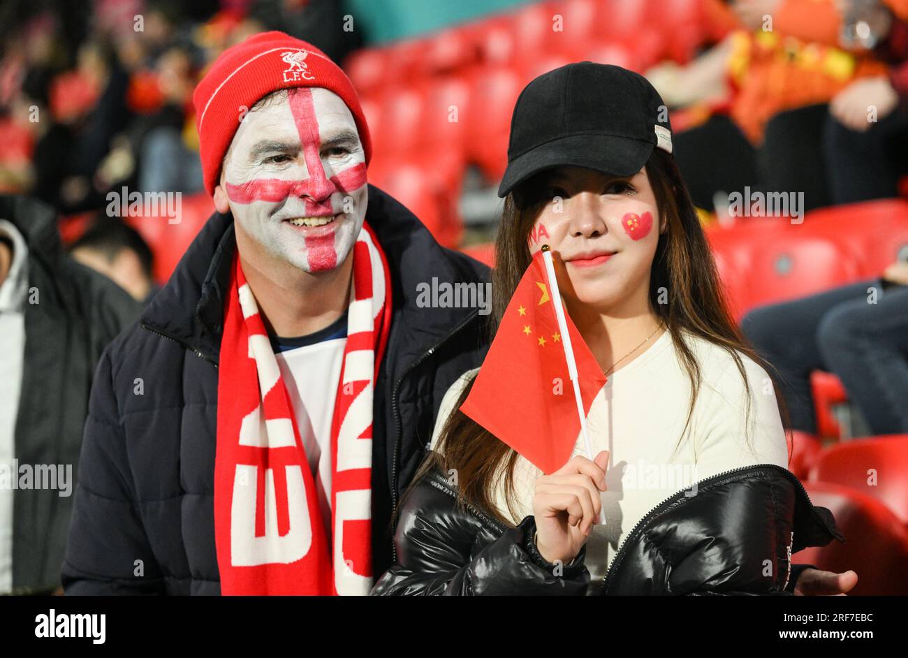 Adelaide, Australia. 1st Aug, 2023. A fan of Team China and a fan of ...