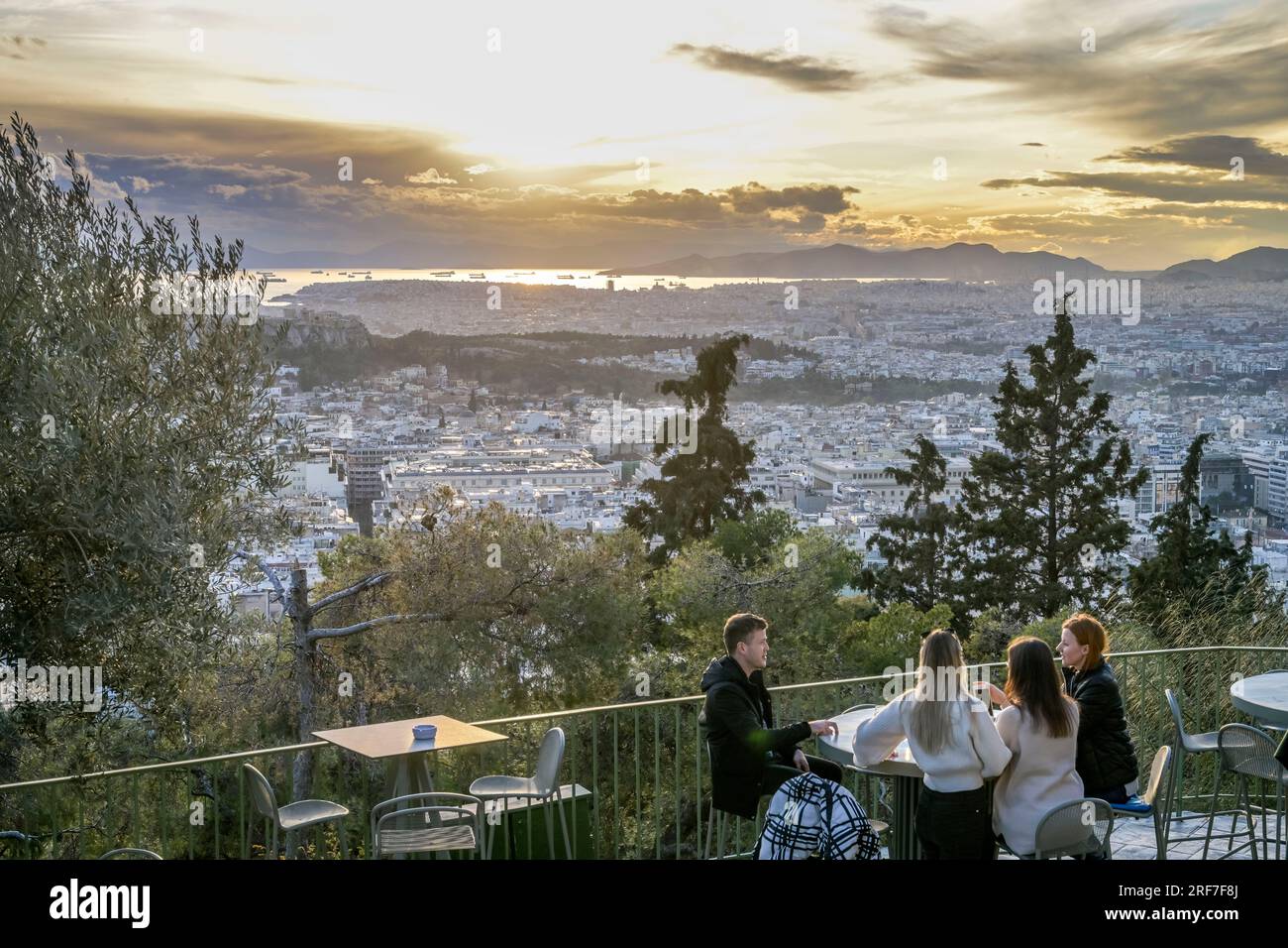 Restaurant, Touristen, Aussichtspunkt, Stadtpanorama, Lykabettus Hügel ...