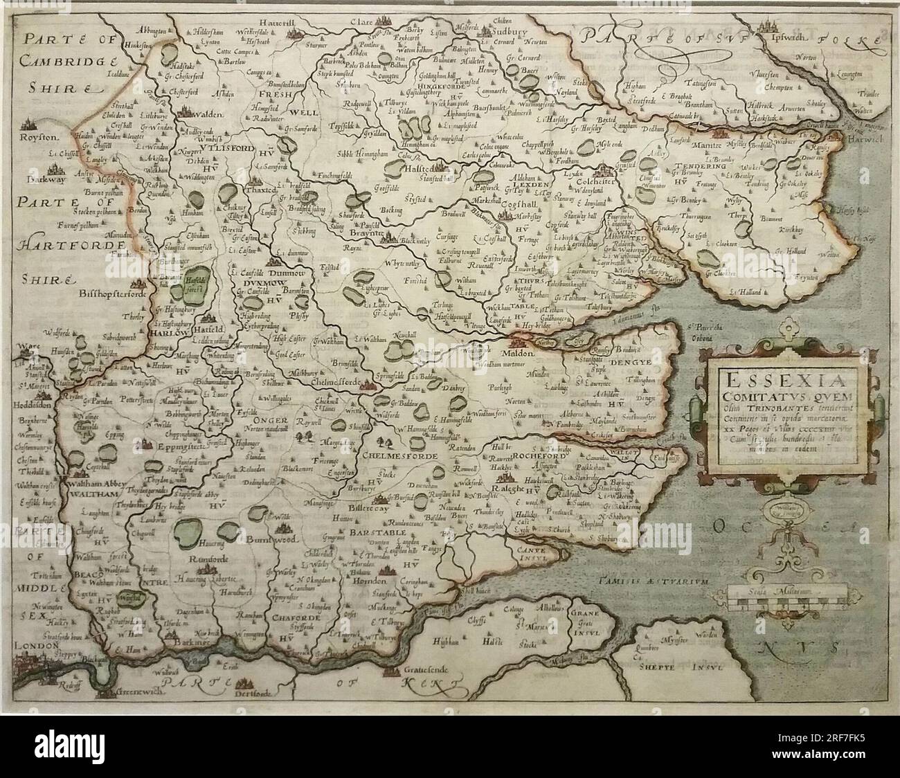 Kip & Hole Maps 1607 by George Owen Stock Photo - Alamy