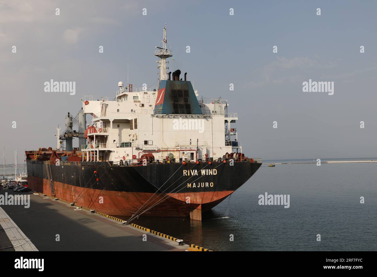 Riva Wind ship, from Majuro, in the port of Odesa, Ukraine at the Black ...