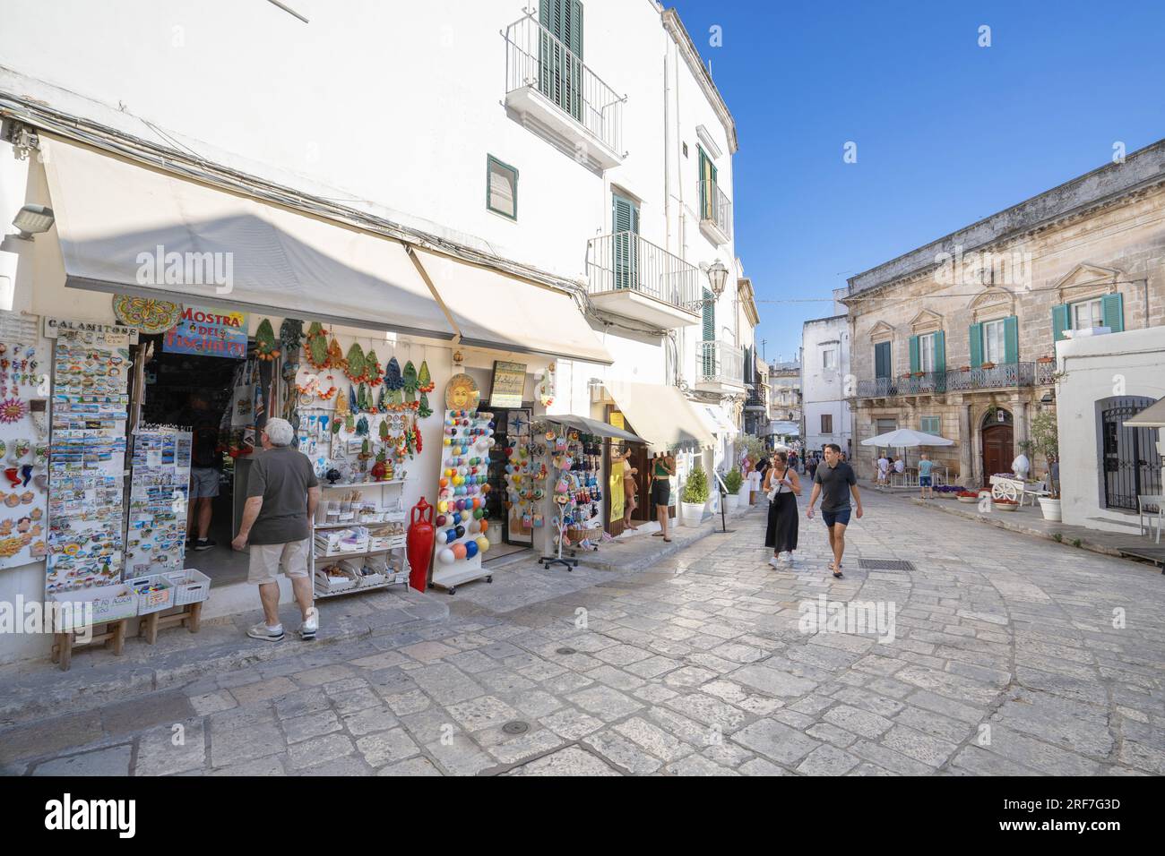 Glimpse of the White City of Ostuni, Apulia, Italy, Europe Stock Photo ...