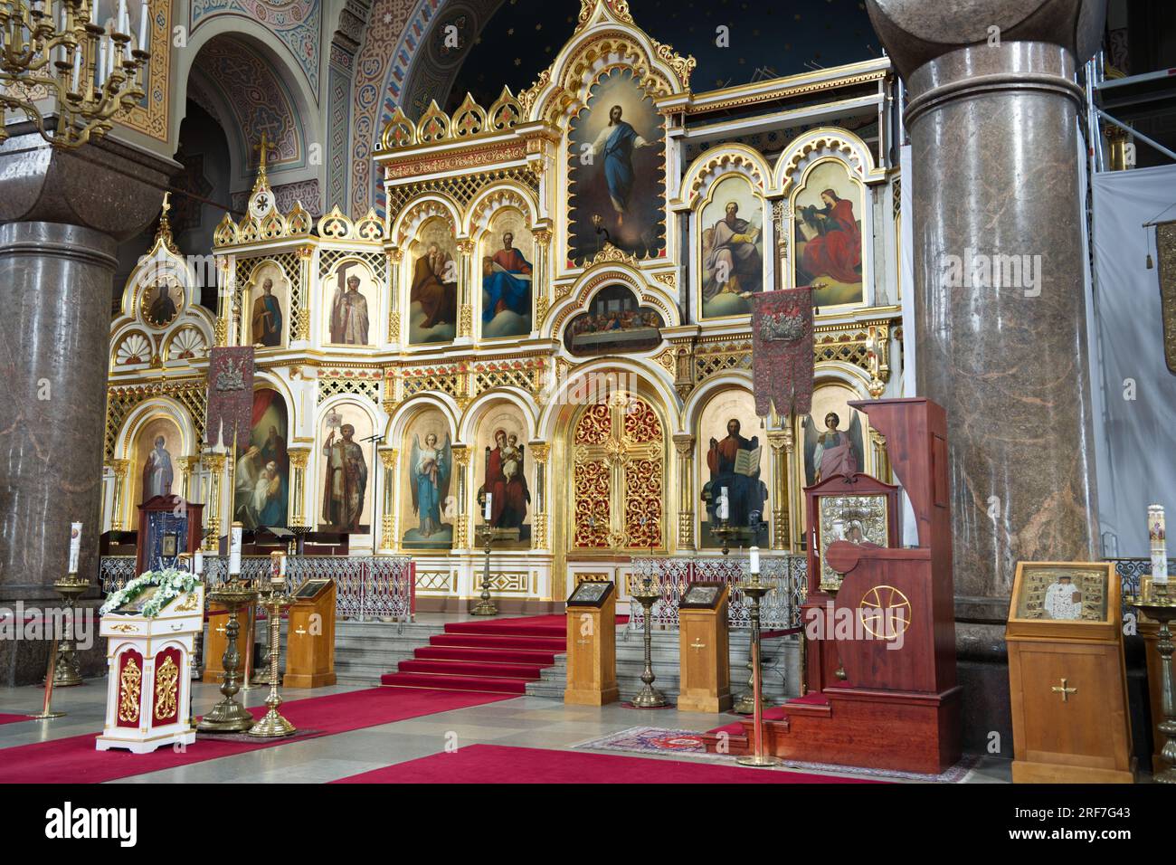 Interior of Greek Orthodox Uspenski Cathedral Helsinki, Finland Stock ...