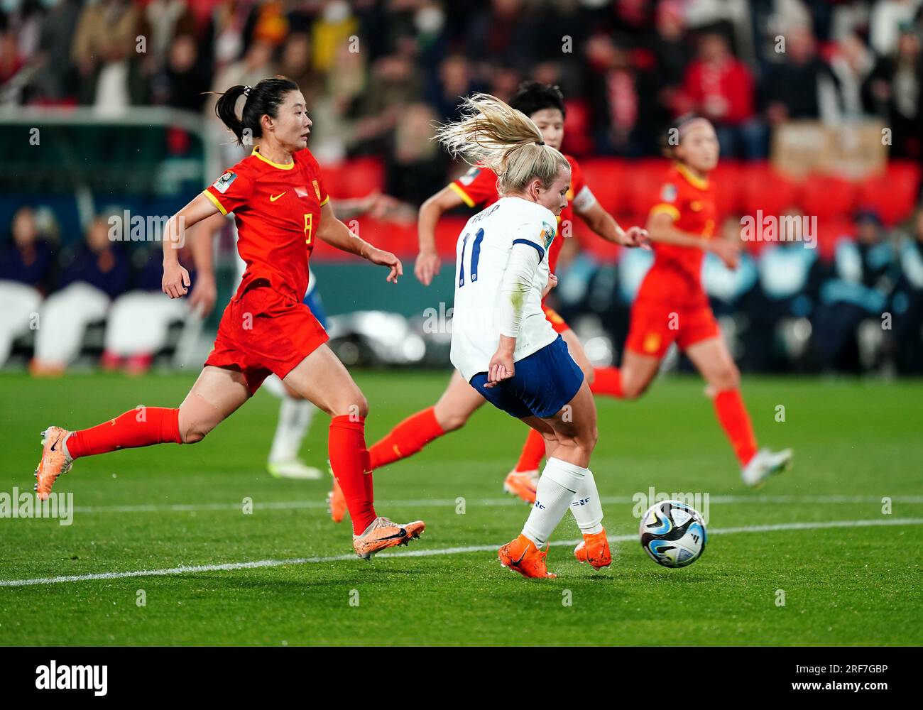 England’s Lauren Hemp scores their side's second goal of the game ...