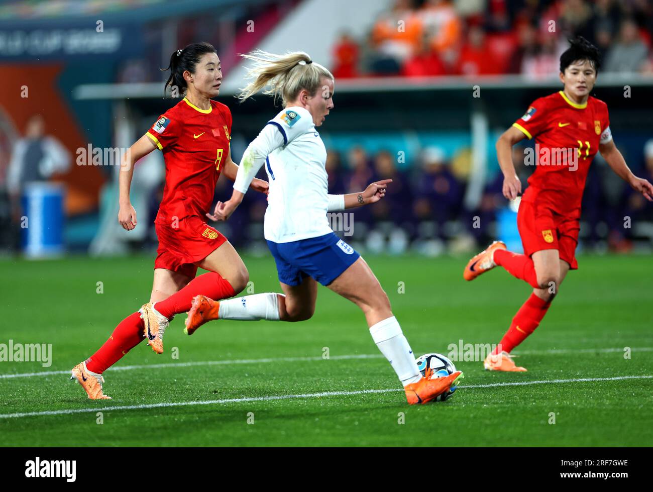 England's Lauren Hemp scores their side's second goal of the game ...