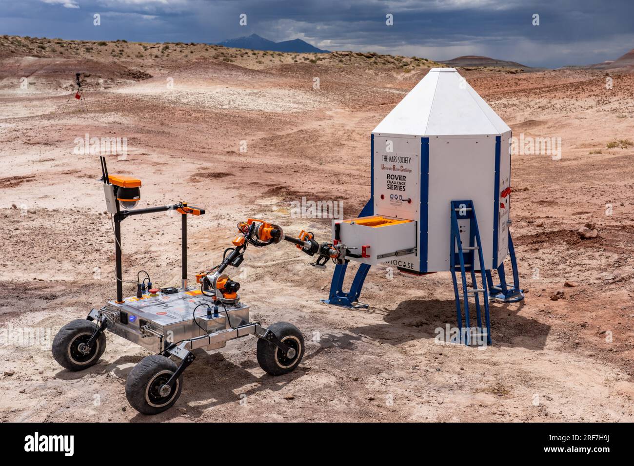The Project Scorpio Mars Rover works on the Mars Lander in the University Rover Challenge. Mars ...