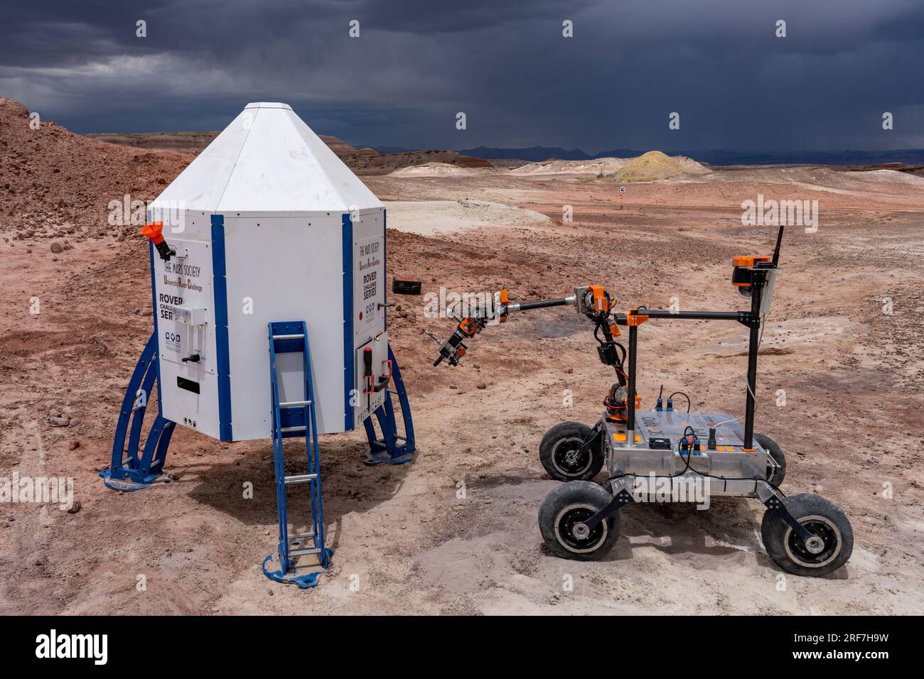 The Project Scorpio Mars Rover works on the Mars Lander in the University Rover Challenge. Mars ...