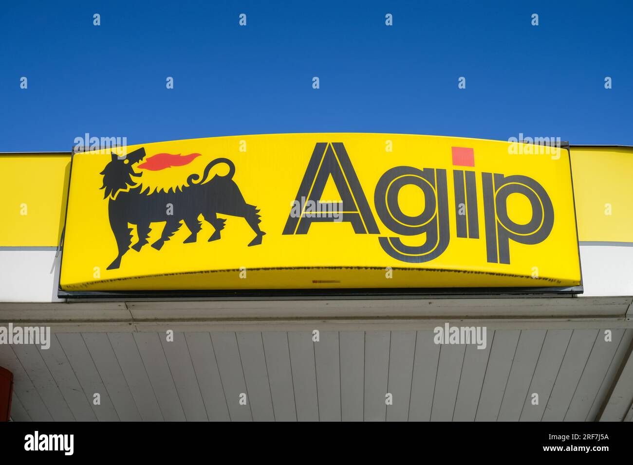 Logo Tankstelle Agip, Moabit, Mitte, Berlin, Deutschland *** Local ...