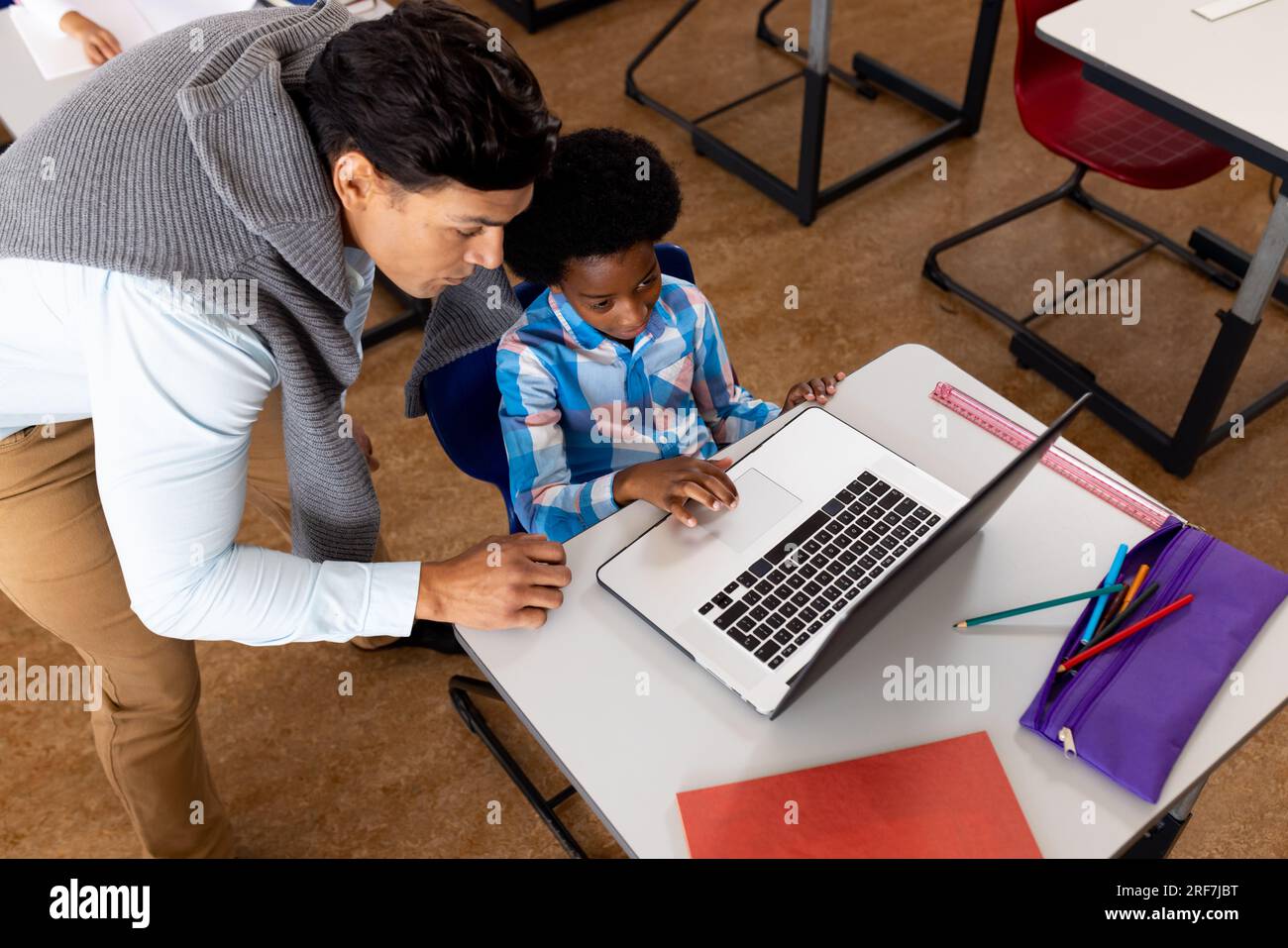 Boy teaching class hi-res stock photography and images - Alamy