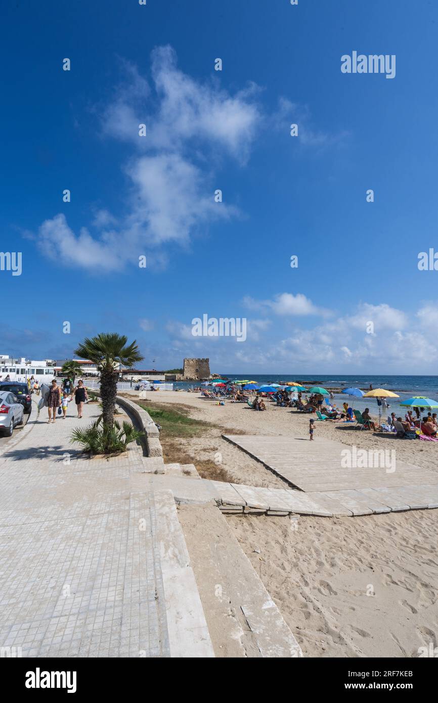 Beach in Torre Santa Sabina, Carovigno, Apulia, Italy, Europe Stock ...
