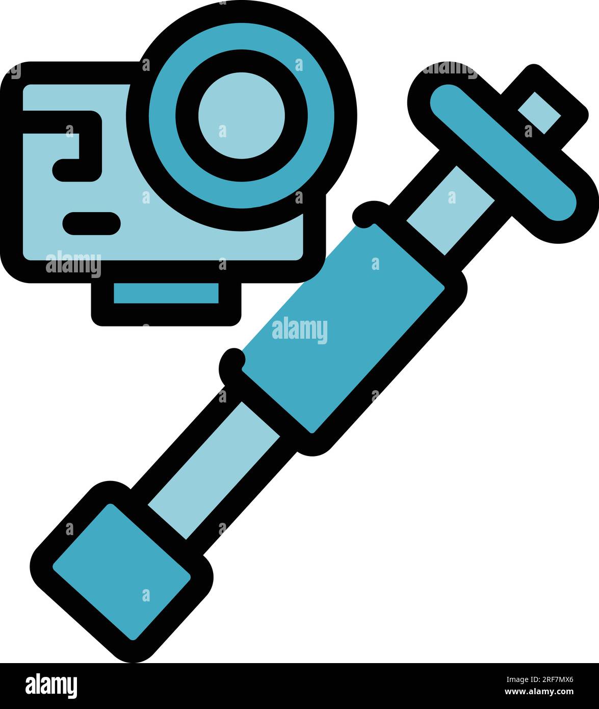 Action camera icon outline vector. Photo studio. Tripod equipment color ...