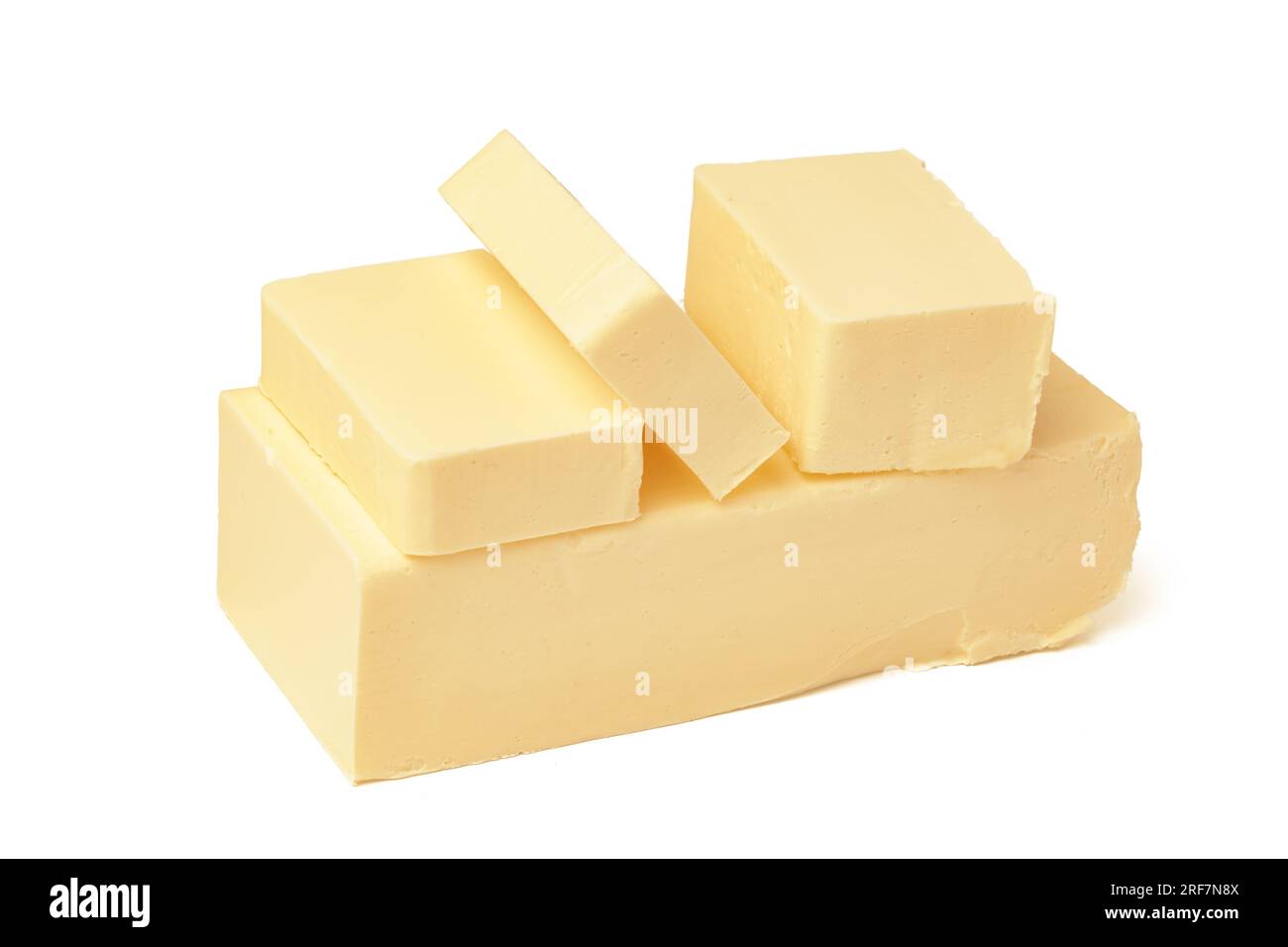 Block of butter isolated on white background Stock Photo - Alamy