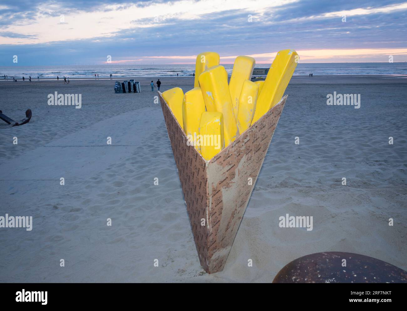 A mockup of french fries as advertisment for a food stand at Zandvoort ...