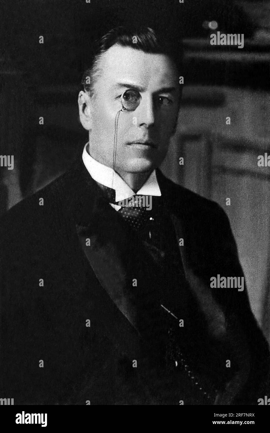 Portrait de Lord Joseph Chamberlain (1836-1914), homme politique ...