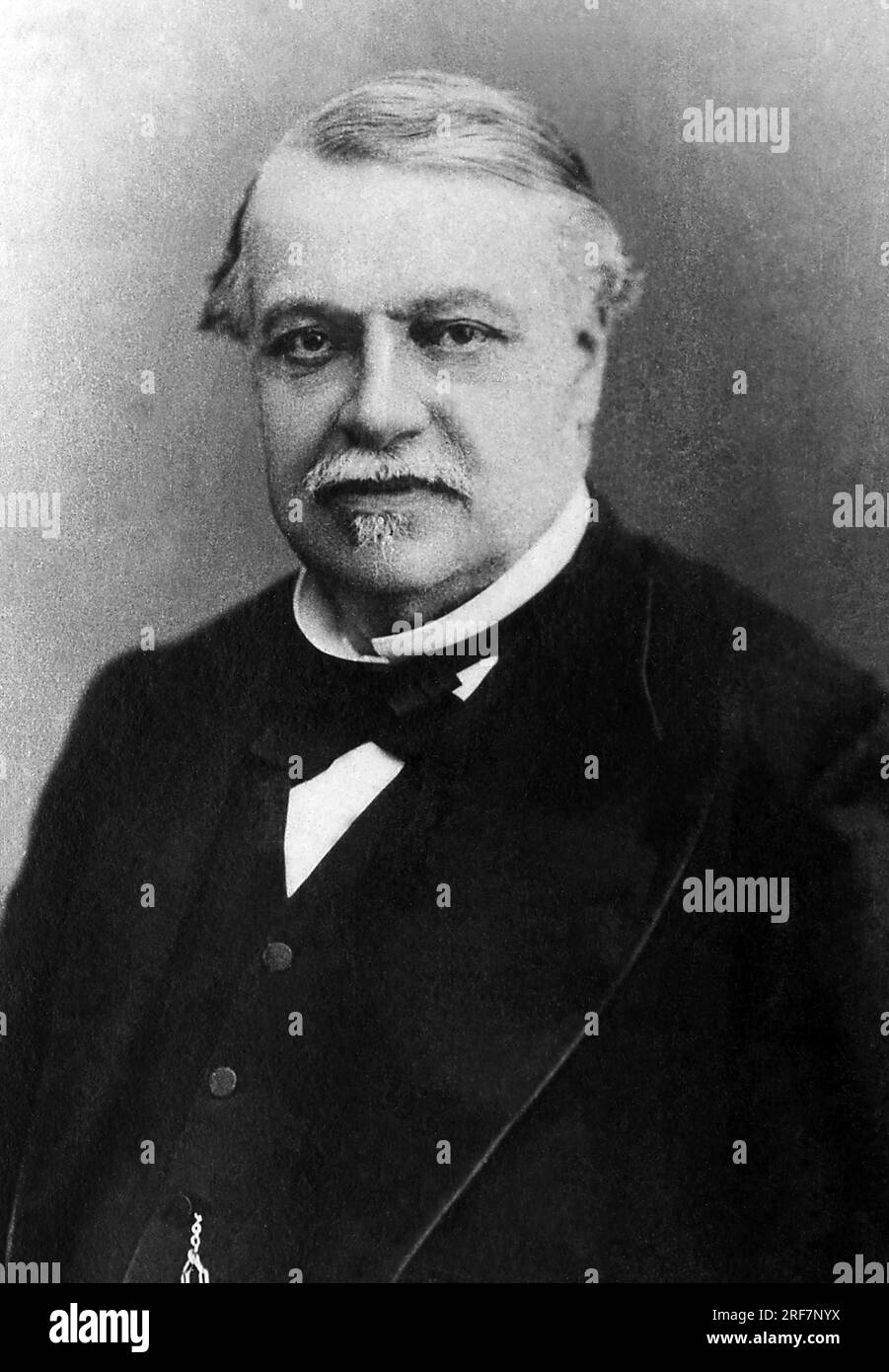 Portrait de Leon Say (1826-1896), homme politique francais boulangiste ...