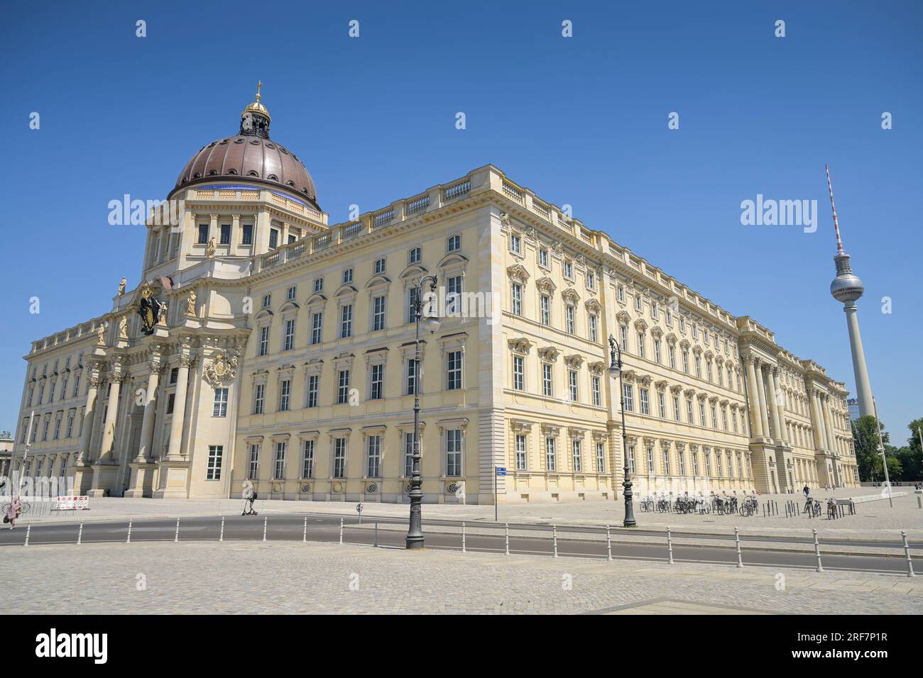 Westfassade Ecke Südfassade, Humboldt Forum, Schloßplatz, Mitte, Berlin ...