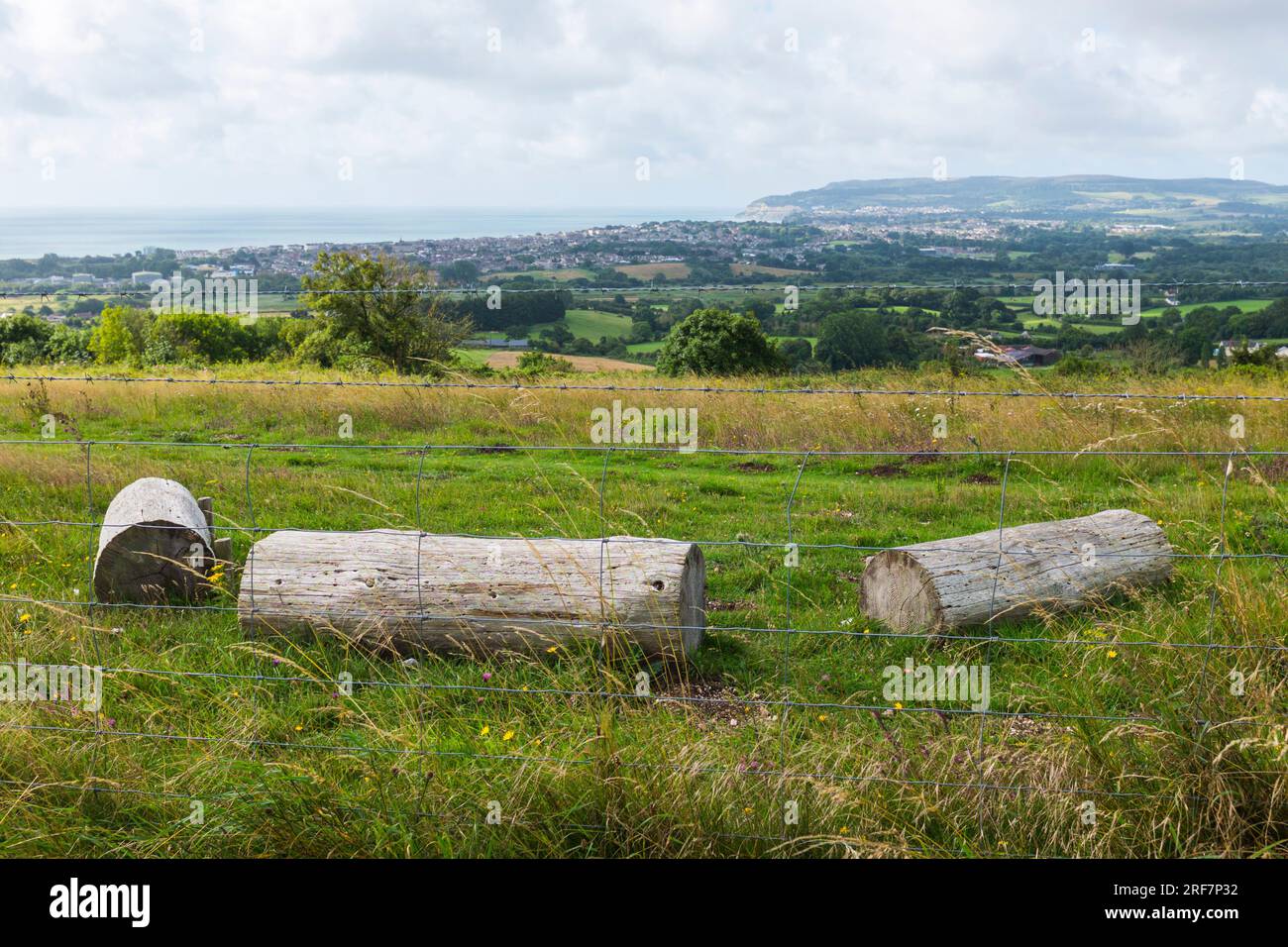Scenic landscape at Brading Down on the Isle of Wight, England,UK Stock ...
