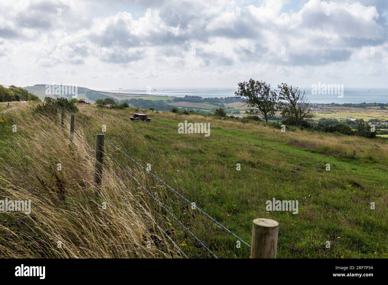 Scenic landscape at Brading Down on the Isle of Wight, England,UK Stock ...