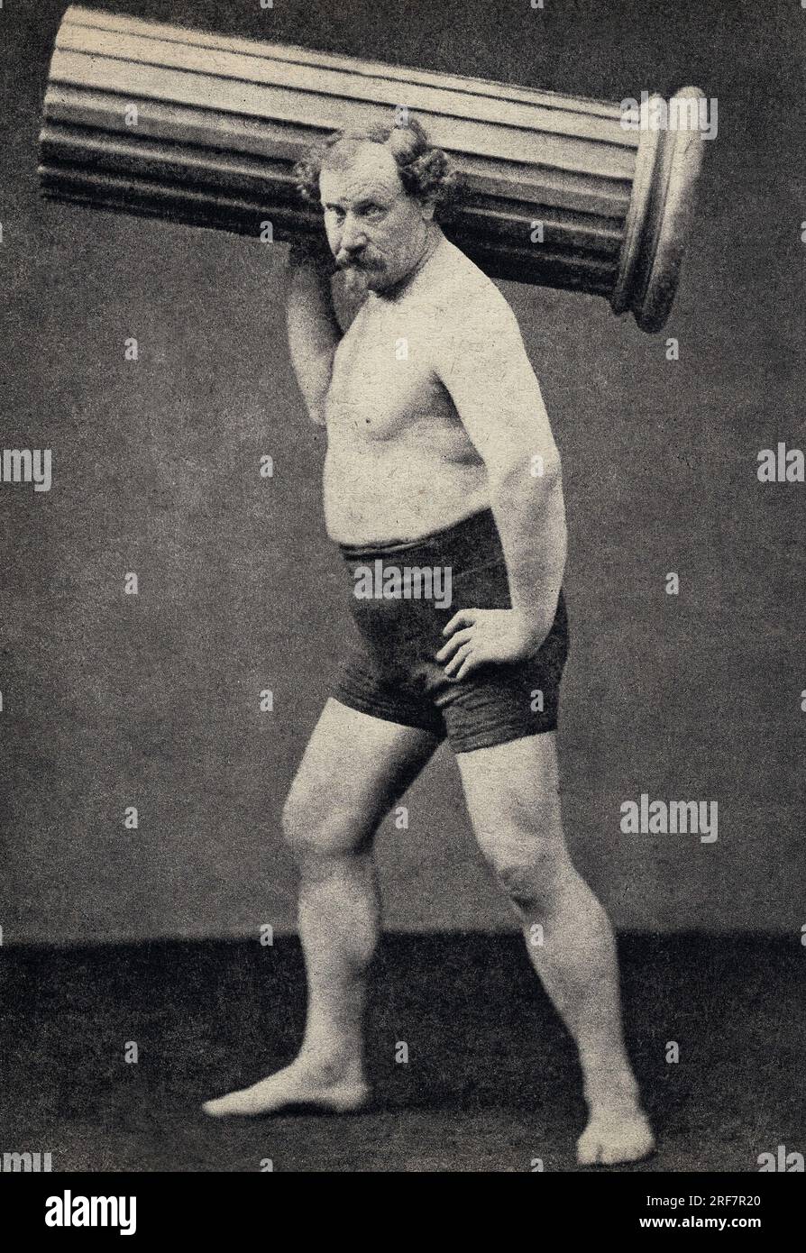 Mise en scene photographique, "Goliath". Photographie, fin 19eme siecle ...