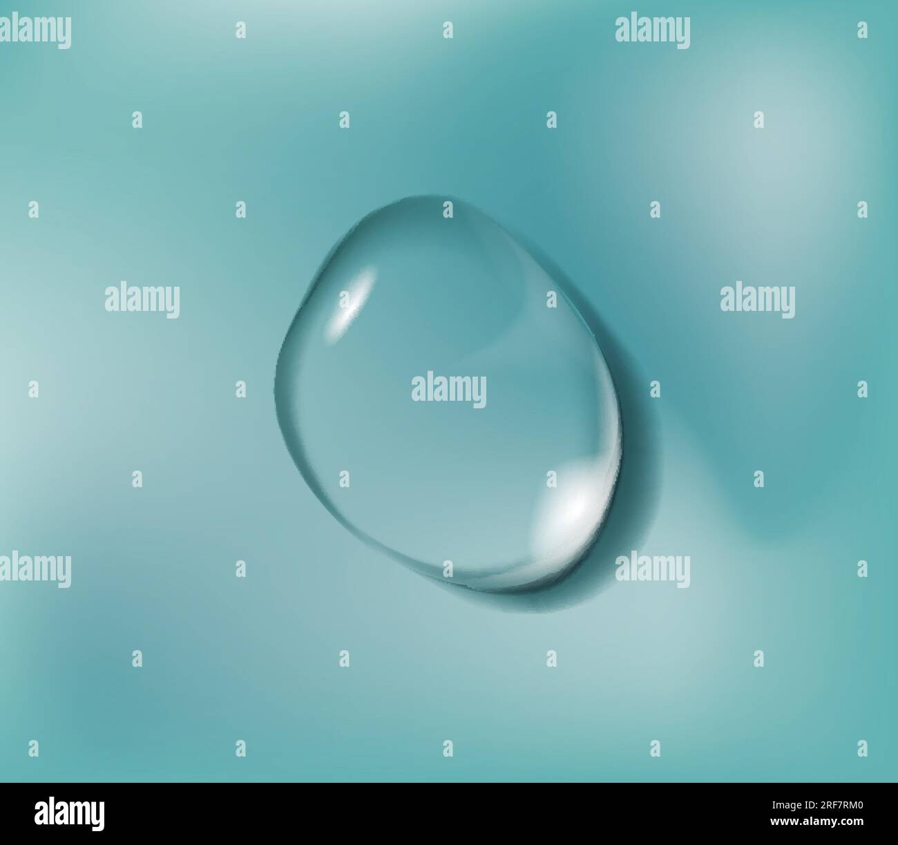 Transparent water drop on light isolated Stock Vector Image & Art - Alamy