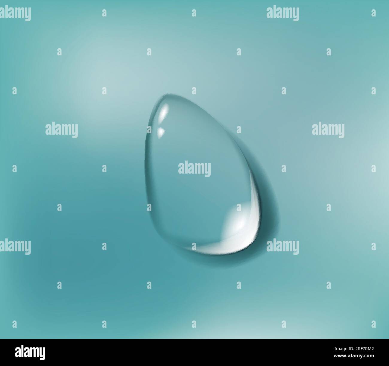 Transparent water drop on light isolated Stock Vector Image & Art - Alamy