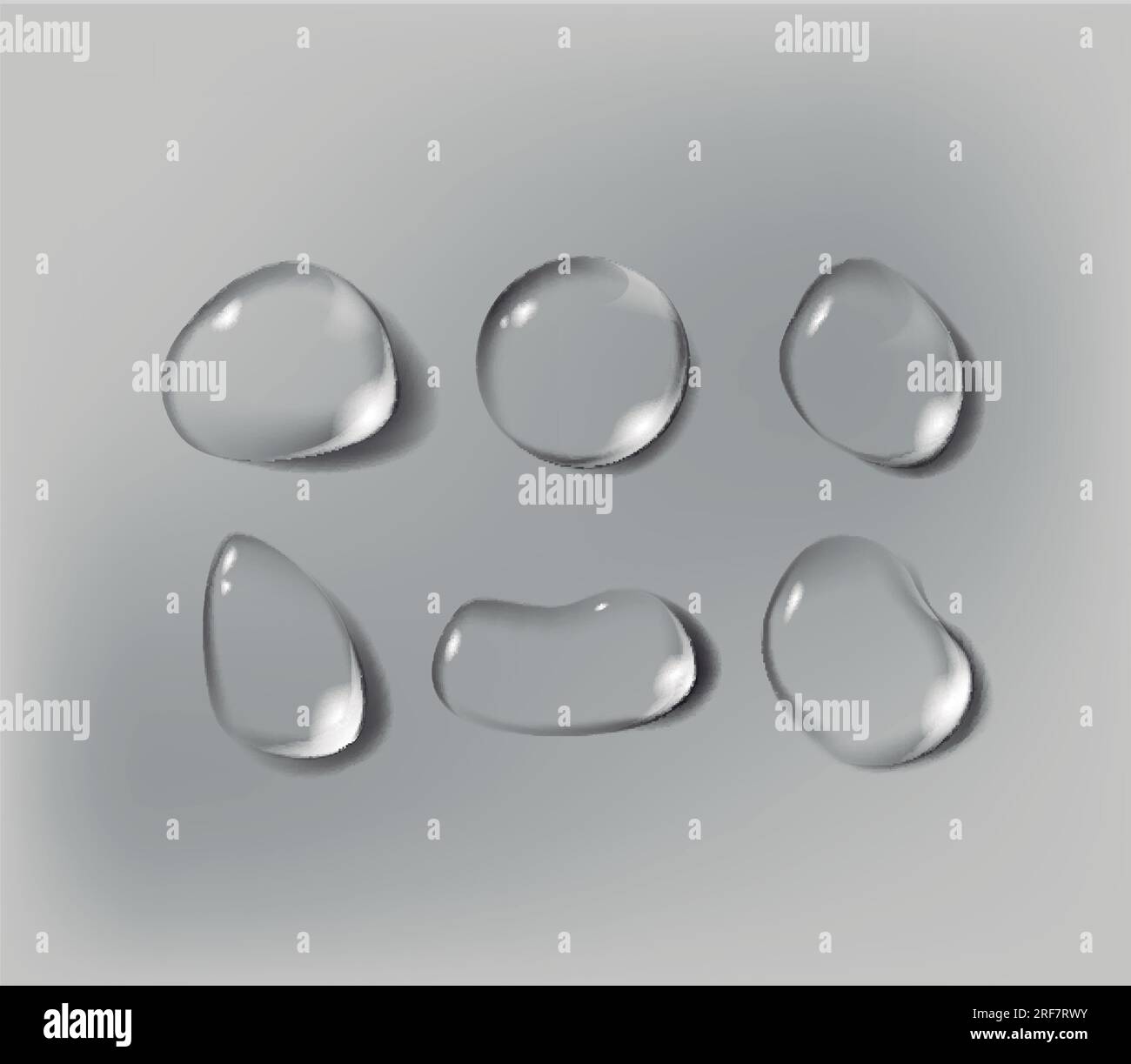 Realistic transparent Water drops set Stock Vector Image & Art - Alamy