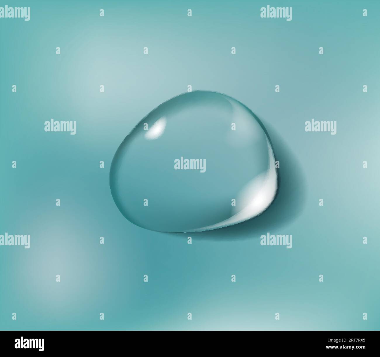 Transparent water drop on light isolated Stock Vector Image & Art - Alamy