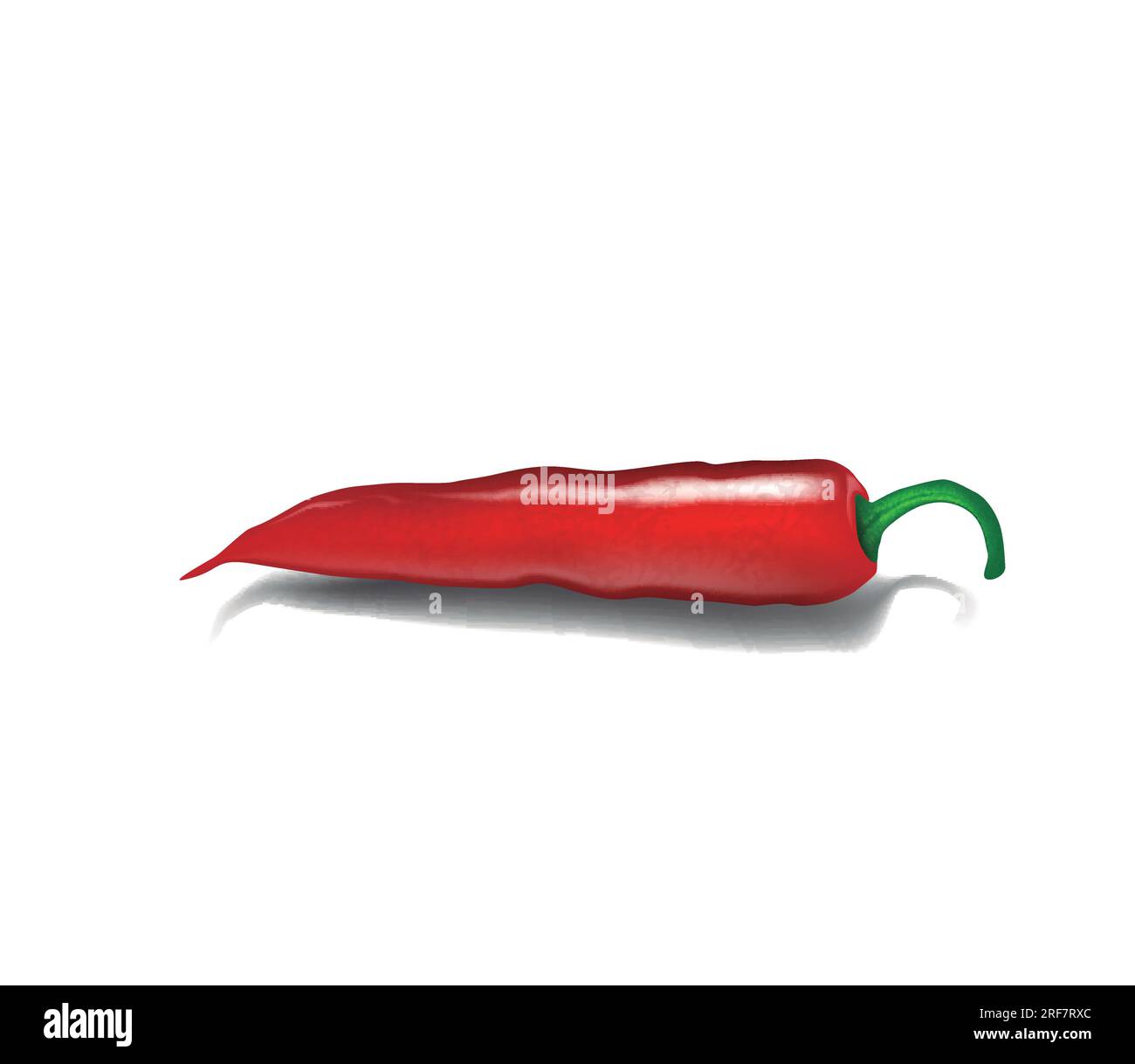 Red pepper chilli. Red hot natural chili pepper with shadow Stock ...