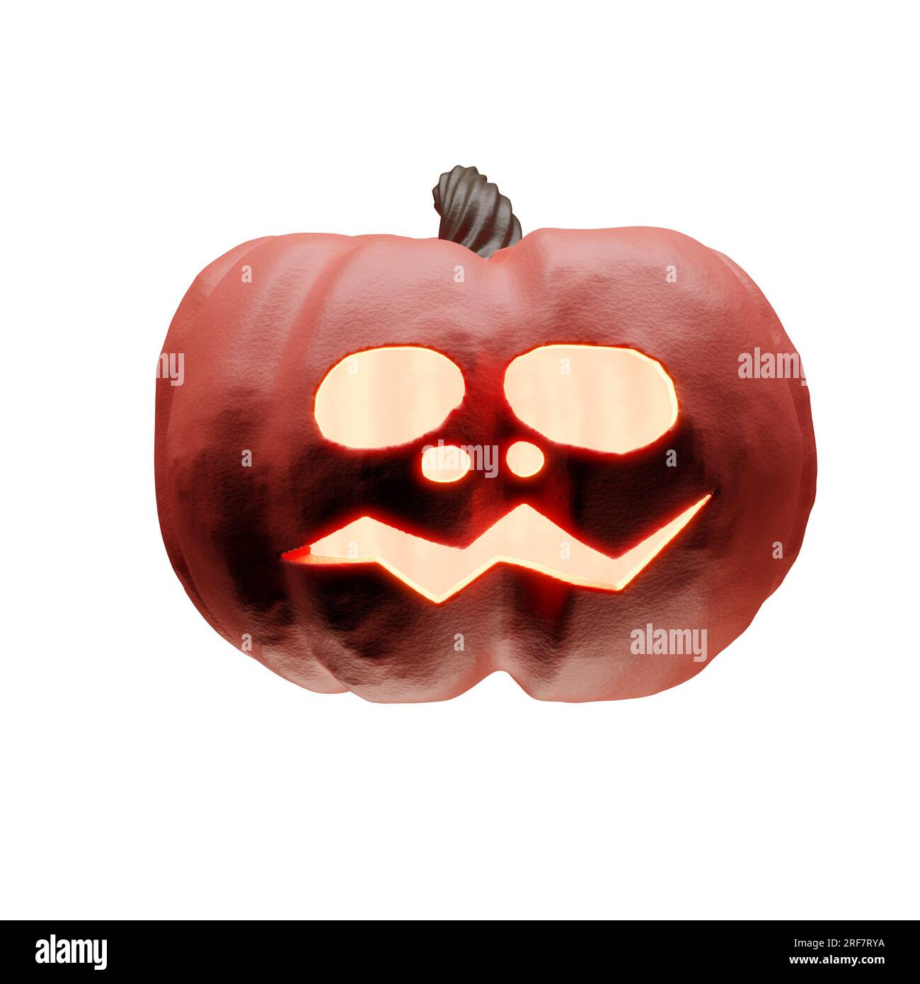 Red halloween pumpkin with glow light eyes Stock Photo - Alamy
