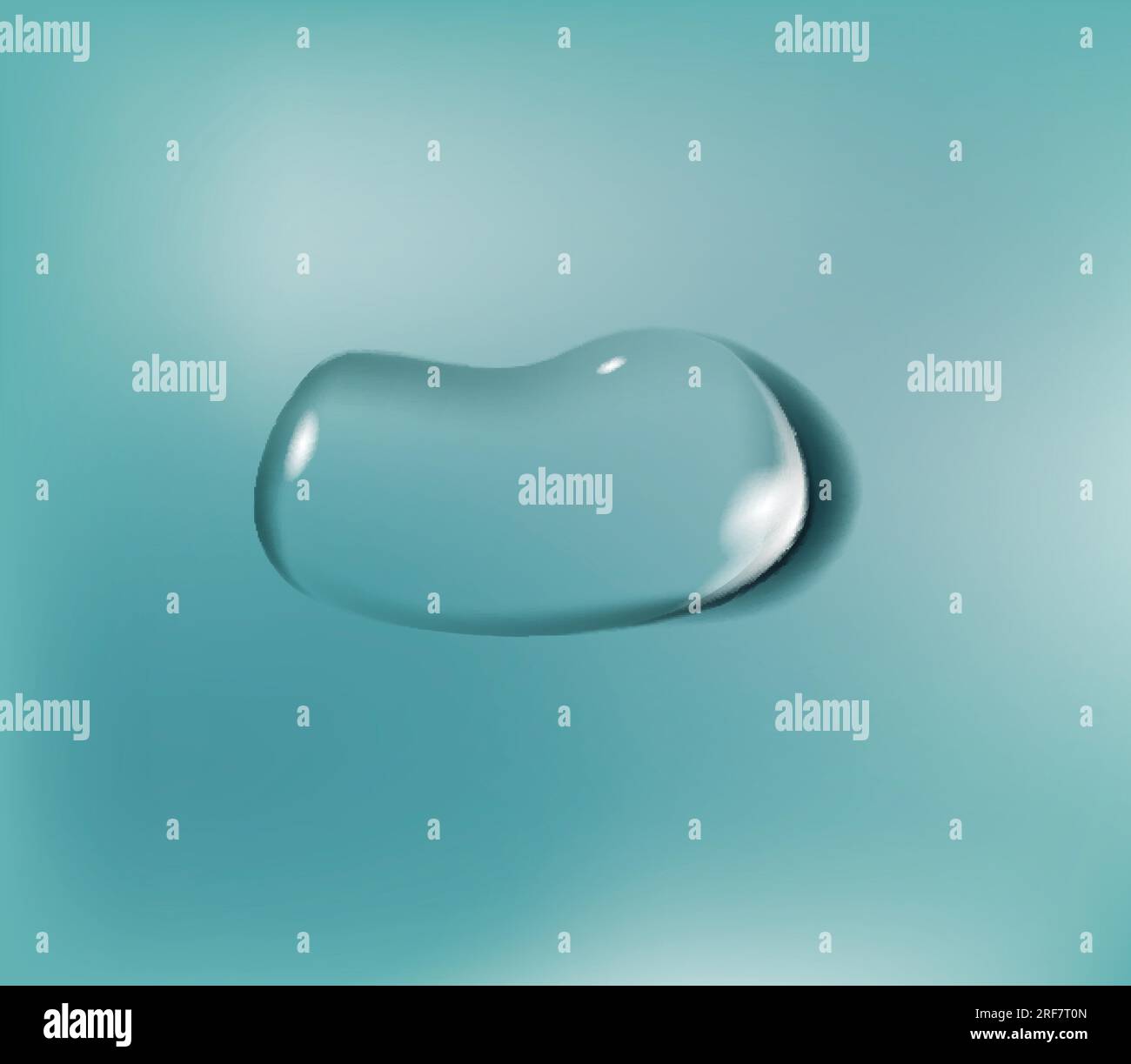 Transparent water drop on light isolated Stock Vector Image & Art - Alamy
