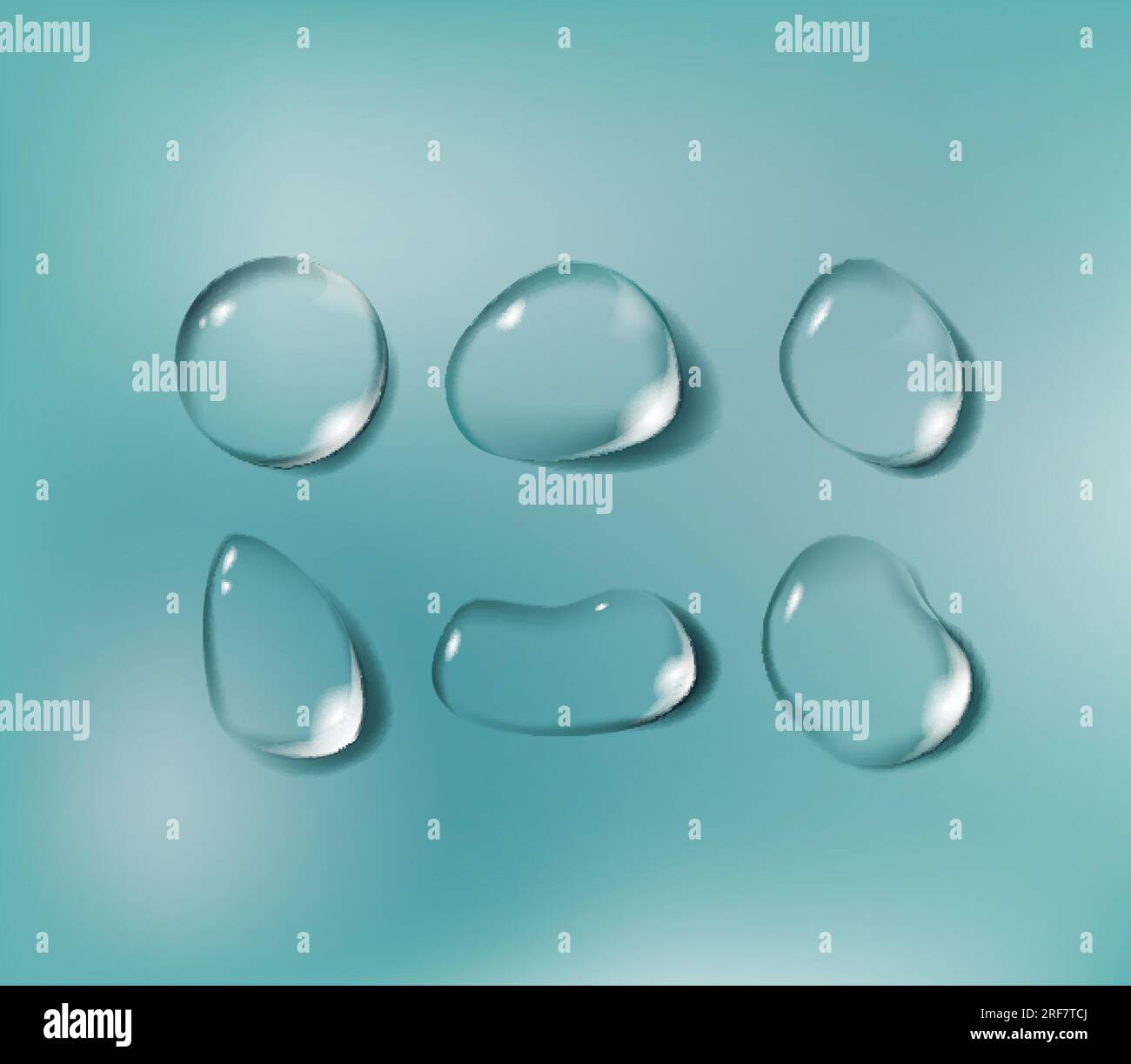 Realistic transparent Water drops set Stock Vector Image & Art - Alamy