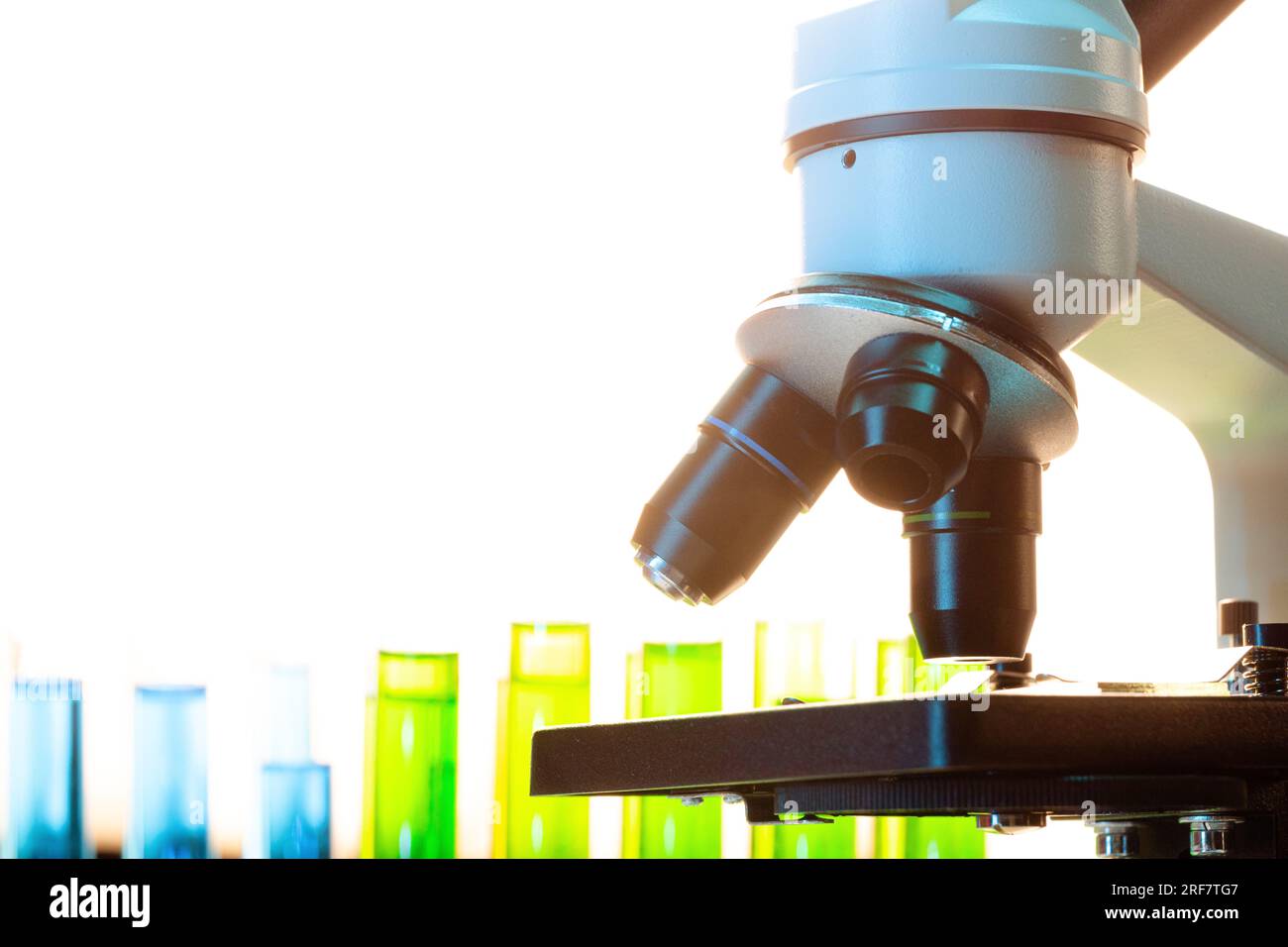 Scientific microscope lenses close up. Laboratory equipment Stock Photo ...