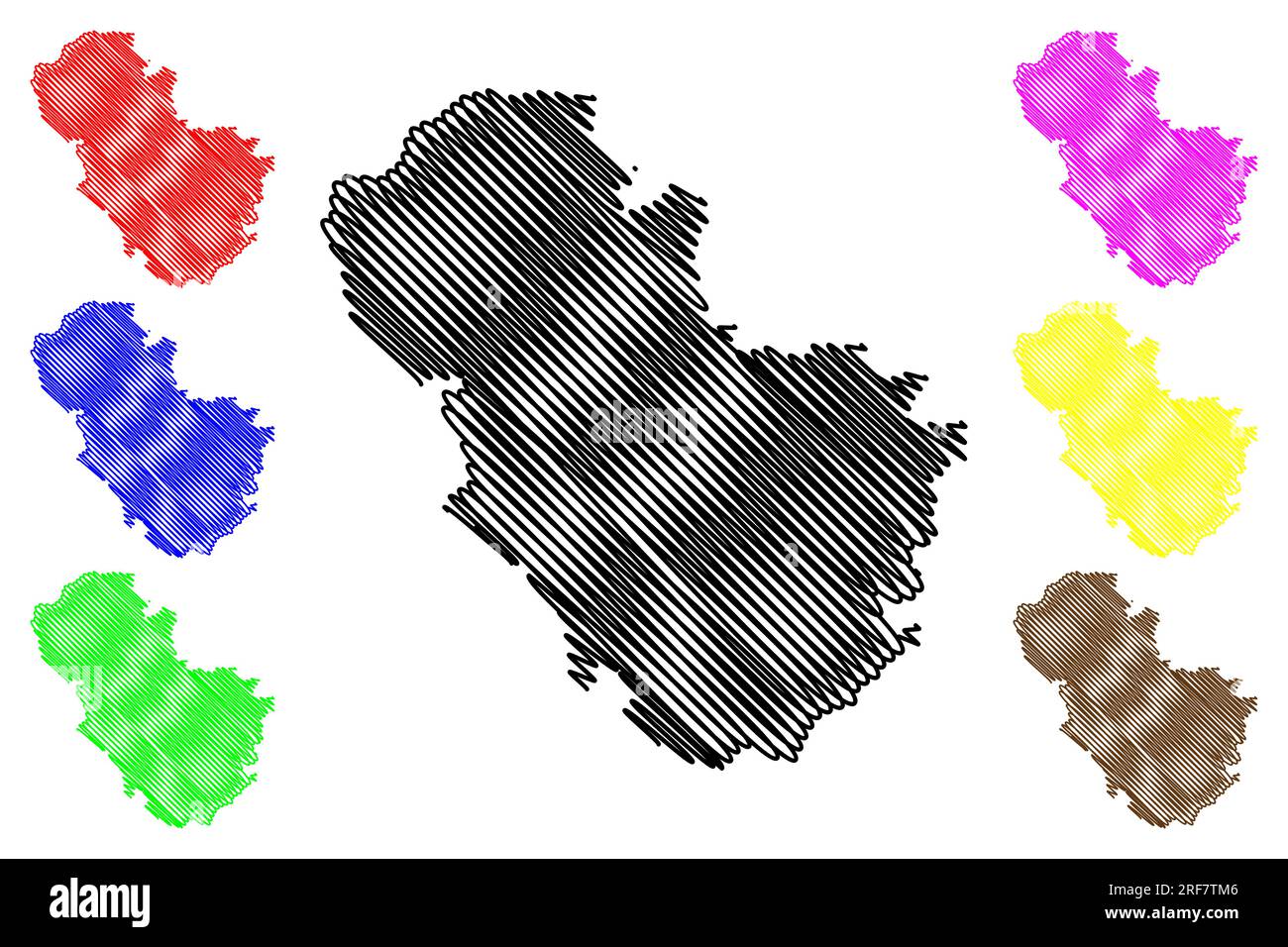 Rotherham outline map Cut Out Stock Images & Pictures - Alamy