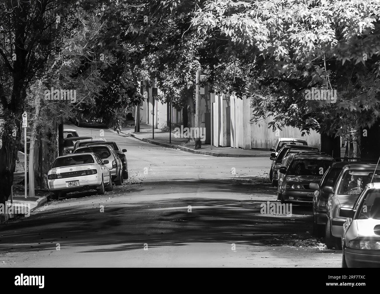 A night view looking west along Reservoir Street towards its ...